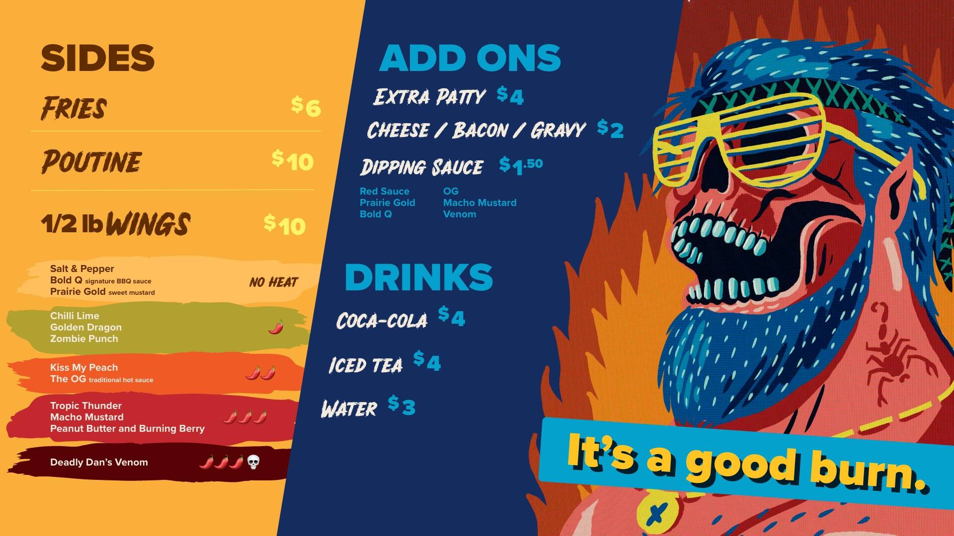 Hot Sauce Grill Menu | Deadly Dan Sauces & Hot Sauce Grill